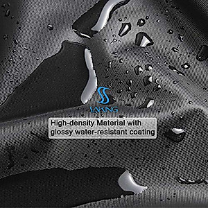 Saking Patio Furniture Table Cover Round 60" x 23" with Buckles Airvents & Drawstring - Heavy Duty Waterproof Windproof Anti-UV