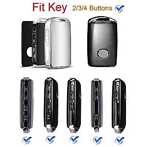 Royalfox(TM) 2/3/4 Buttons TPU Smart keyless Side Buttons Remote Key Fob case Cover for 2019 2020 Mazda 3, Mazda 3 Hatchback, 2020 Mazda CX-5, CX-30 (red)