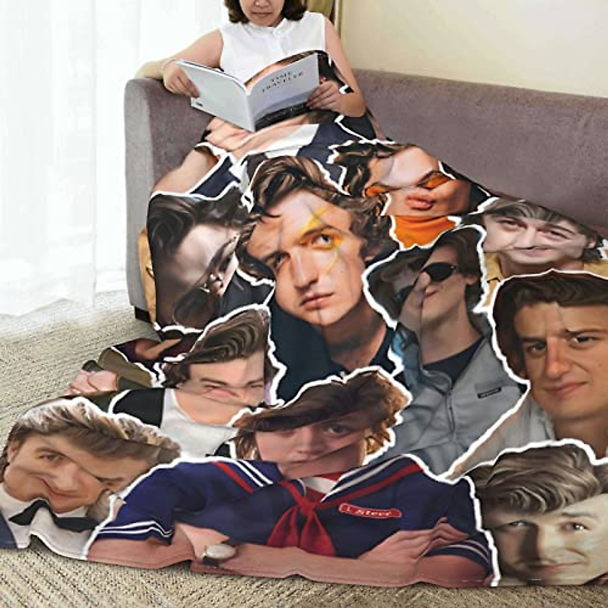 Joe Keery Blanket Soft Comfy Warm Fleece Blanket for Couch Office Camp Bed Car Couch Beach Cozy Plush Blanket 60"X50"
