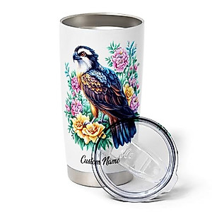 Ospreys Gifts, Personalized Tumbler with Ospreys Animal’s Name – Custom Cup for Animal Lovers, Gift for Women, Men, Boys, Girls, Gift for Birthdays & Christmas, 20oz Steel Coffee Cup iJ63aL