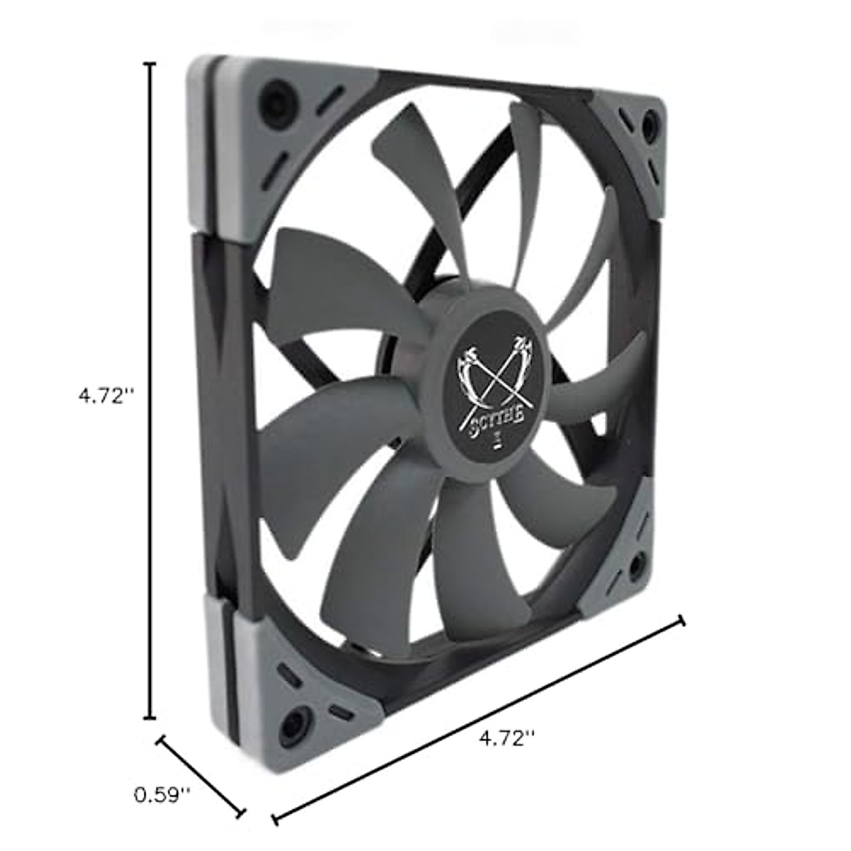 Scythe Kaze Flex 120mm Slim Fan, PWM 300-1800RPM, Quiet Case/CPU Cooler Fan, Single Pack