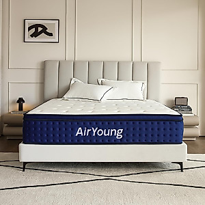 Queen Mattress, 12 Inch Queen Size Mattress, Memory Foam Pocket Coil Hybrid Mattress in-a-box for Motion Isolation, Zero Pressure Deep Sleep with CertiPUR-US Certified, Plush Feel, 120-Night Trial