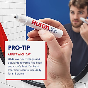 Huron Eye Stick - Under Eye Roller for Puffy Eyes, Dark Circles, & Fine Lines - Refreshes, Energizes, & Moisturizes on Contact - Fragrance-Free - Vegan, Cruelty-Free, Made in the USA