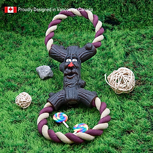 HugSmart Pet – Rope Monster | Tough Rubber and Rope Tug Toy for Small Medium and Large Dogs