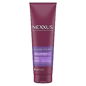 Nexxus Hair Color Blonde Assure Purple Conditioner, Keratin Conditioner, For Blonde and Bleached Hair, Color Conditioner 8.5 oz