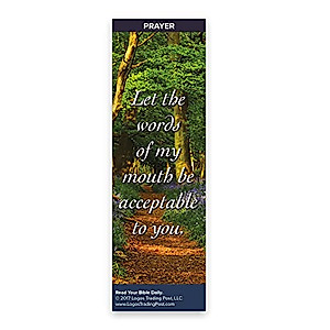 Christian Bookmark with Bible Verse, Pack of 25, Prayer Themed, Let the Words of My Mouth Be Acceptable To You, Psalm 19:14