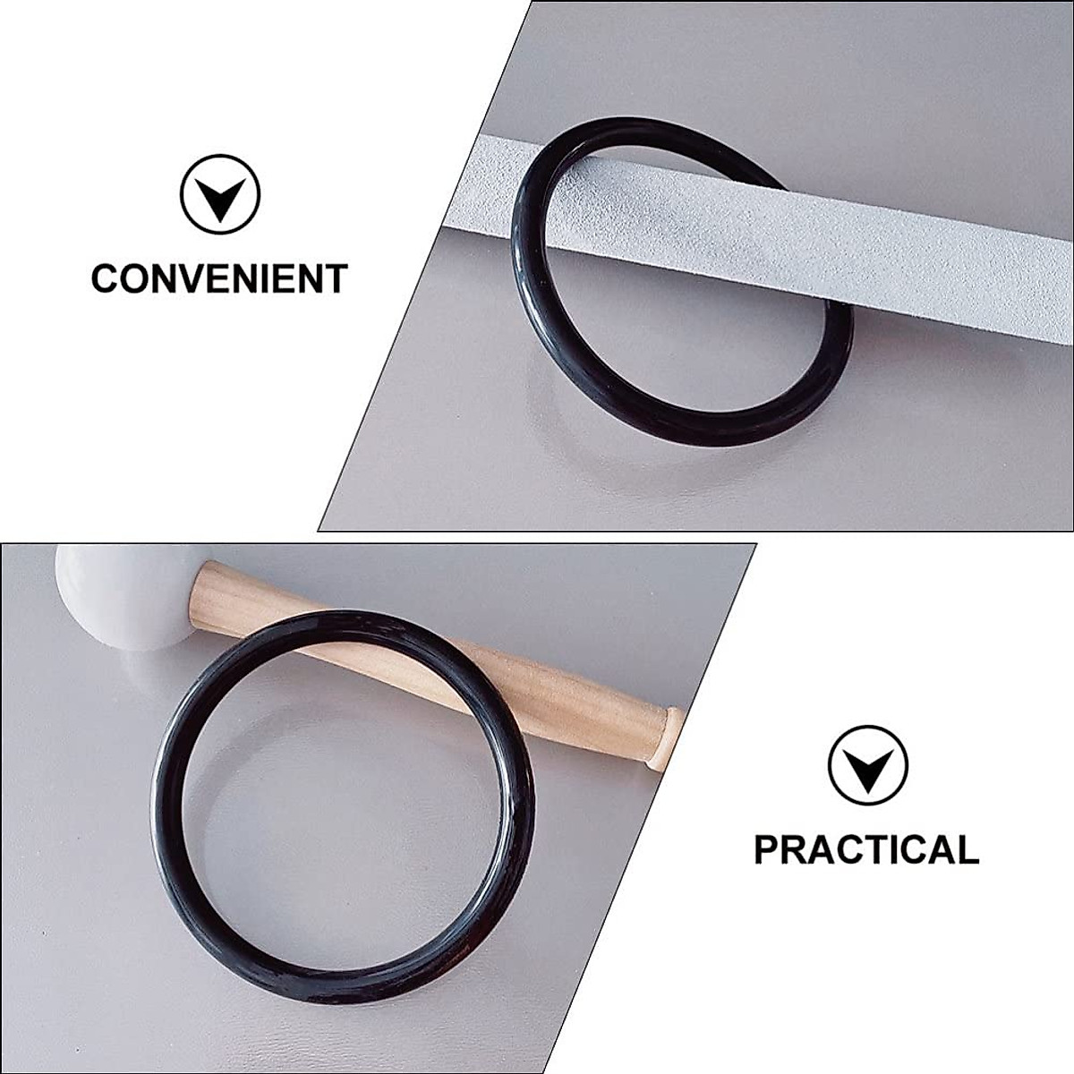 ERINGOGO Black Rings 7Pcs Crystal Singing Bowl Silicon Rubber O- ring for Singing Bowls Standing Black Washers