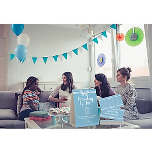 Advice for New Parents, Parenting Advice Card, Baby Shower Party, Tips for the Parents To Be，Includes a 5x7 Standing Sign and 25 4x6 Advice Cards(JYC029)