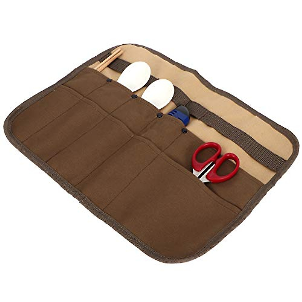 Walfront Tableware Storage Tableware Bag, Cooker Set Storage Bag Bag Portable Hanging BBQ Cutlery Organizer for Picnic Barbecue