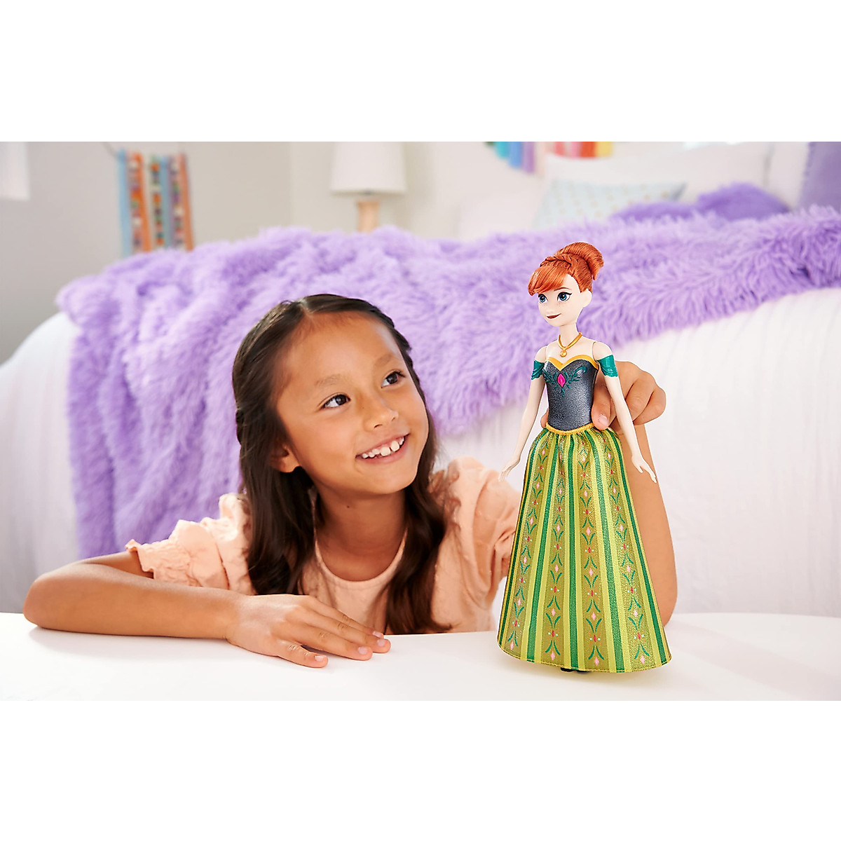 Mattel Disney Frozen Toys, Singing Anna Doll with Signature Clothing, Sings “For the First Time in Forever” from the Movie Frozen