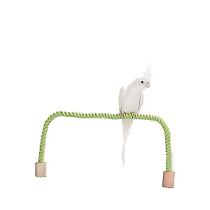 Bird Stand Perch U Shape Bird Perch Stand Toy,Hemp Rope Material Parrot Stand Platform Accessories Exercise Toys for Birds and Parrots Natural Bird Cage Toys Supplies for Small Medium Birds