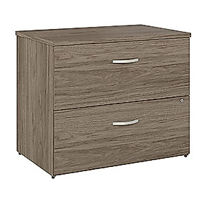 Bush Business Furniture Hybrid 2 Drawer Lateral File Cabinet-Assembled, Modern Hickory