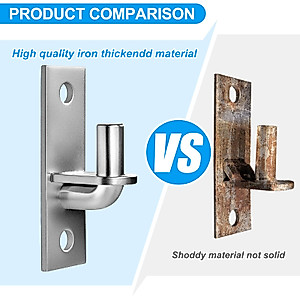 Wall Mount Gate Hinge, Gate Hinges Heavy Duty, 2 Pack Chain Link Fence Gate Hinges, Wall Mount Gate Hinges with 5/8 Hinge Pin (Screws Not Included)