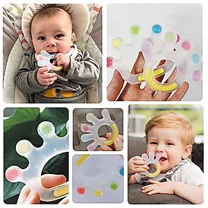 haakaa Baby Teething Toys Baby Teethers Toys for Babies Palm Silicone Teether Combo, Soothe Teething Pain and Itching Gums, BPA Free, 3M+
