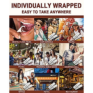 150 Pack Dental Floss Picks Individually Wrapped, Floss Single Bag, Travel Dental Floss, Unflavored Floss Picks, Dental Flossers, Floss Sticks, Tooth Floss, Dental Picks Disposable