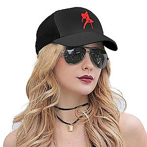 Pole Dancer Stripper Baseball Cap Adjustable Size for Running Workouts and Outdoor Activities All Seasons Trucker Hat Black