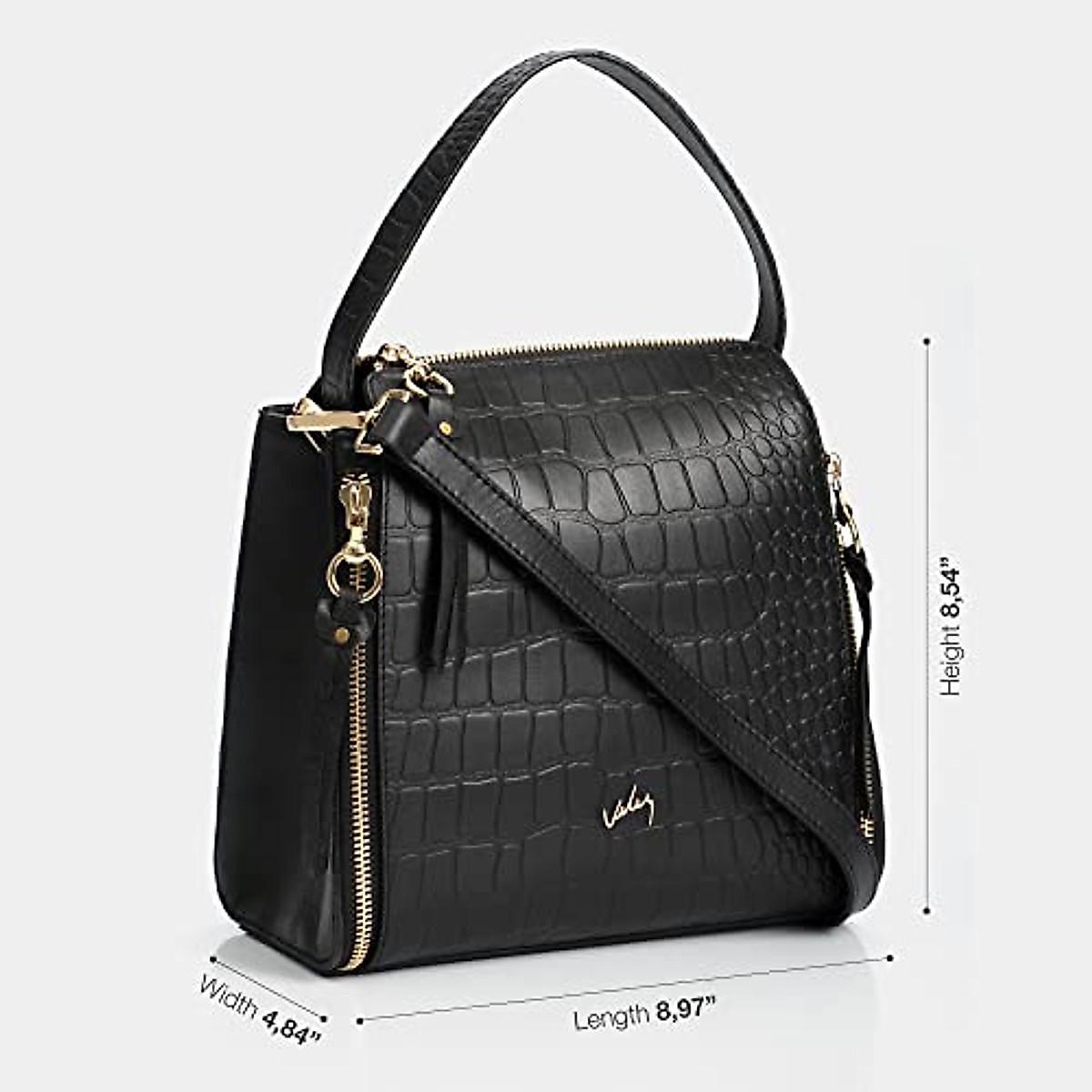 VELEZ Black Leather Purses For Women- Crossbody Bags Designer Handbags