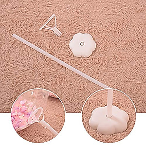 Set of 10 Balloon Stick Stand Table Balloon Stand Kit Reusable Balloon Column Holder with Balloon Pole Desktop Stand Base Support Holder for Wedding Birthday Party Supplies (White)