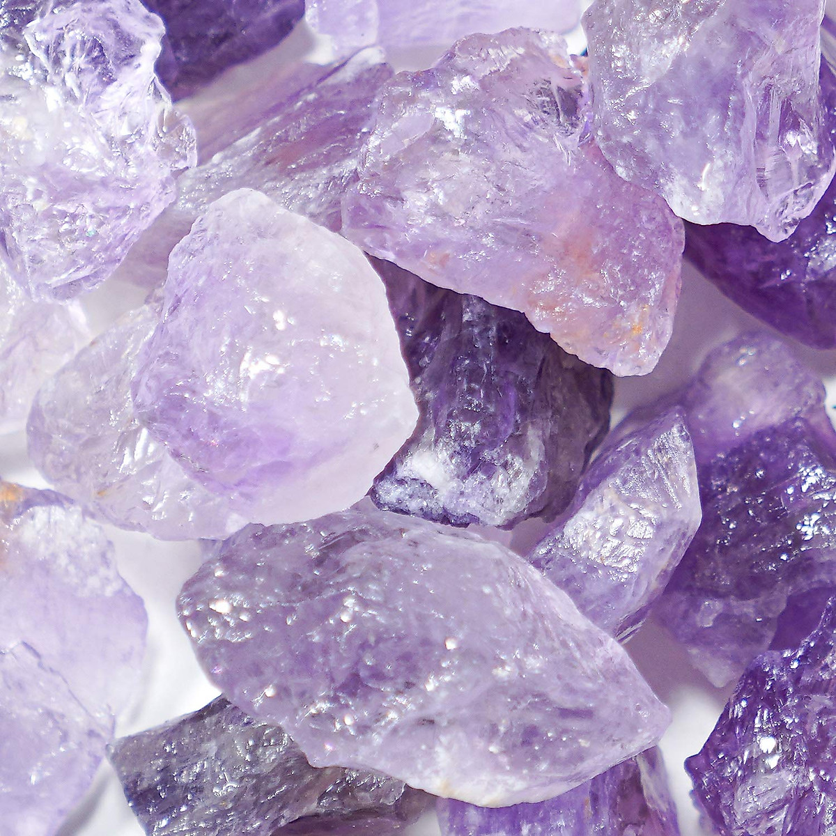 Crystal Allies 1 Pound Bulk Rough Amethyst Reiki Crystal Healing Stones Large 1" from Madagascar
