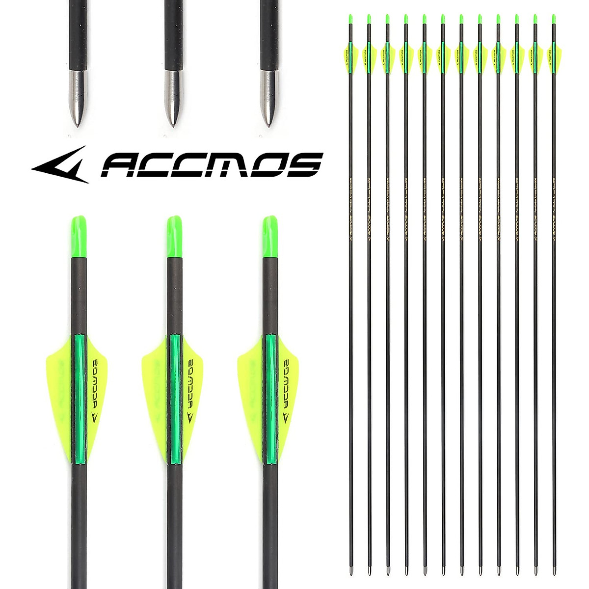 700-Spine Arrow 28-Inch Arrow Target Practice Arrow Hunting Arrow Carbon Arrows Compound Bow Recurve Bow Adult Youth Archery Indoor Outdoor Shooting Bullet Field Tip 12pc Style2