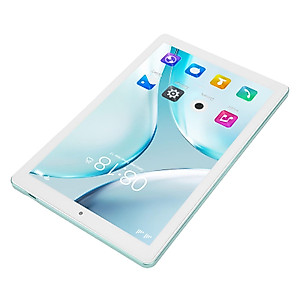 Airshi Office Tablet, Dual Camera 2 Card Slots HD Tablet US Plug 100-240V for Home (Green)