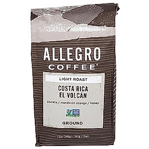 Allegro Coffee, Coffee Costa Rica El Volcan Ground, 12 Ounce