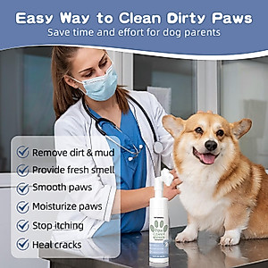 Paw Cleaner for Dogs - Clean Paws No-Rinse Foaming Cleanser for Dogs &amp; Cats Small Large Medium Breed Dog Paw Foot Washer Grooming Supplies for Pet Care 2pcs