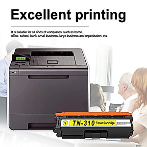 Feromyink Compatible TN310 TN-310 Toner Cartridge Replacement for Brother HL-4150CDN 4140CW 4570CDW 4570CDWT MFC-9640CDN 9650CDW 9970CDW Printer (Yellow,1-Pack)