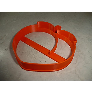 PEACH FRUIT JUICY FOOD DETAILED WITH STEM LEAVES COOKIE CUTTER MADE IN USA PR4855