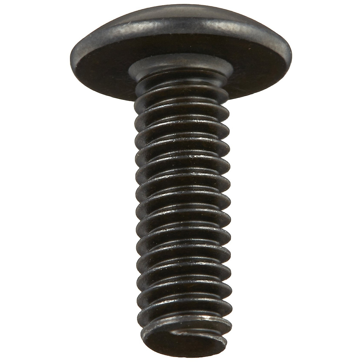 Small Parts 0808MPTB Steel Truss Head Machine Screw, Black Oxide Finish, Meets ASME B18.6.3, #2 Phillips, #8-32 Thread Size, 1/2" Length, Fully Threaded, Imported (Pack of 100)
