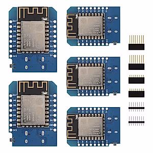 YEJMKJ 5pcs D1 Mini NodeMcu ESP8266 Module Type-C USB ESP-12F WLAN WiFi Internet Development Board Base on ESP8266 ESP-12F Compatible with Arduino, WeMos D1 Mini