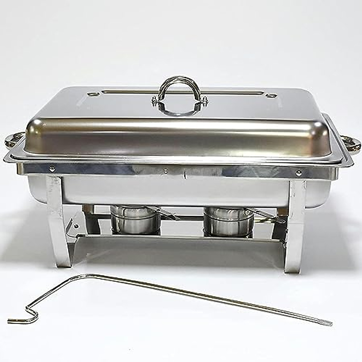 Food Warming Buffet Servers - Buffet Trays with Lids, Table Buffet Heaters, Portion Control Trays, Trolley Food Warmers, Buffet Food Warming Catering(Size:9L,Color:Three Lattice) (Three Lattice 9L)