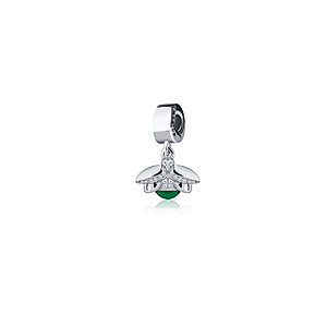 BOLENVI Green Ladybug Beetle Swarovski Crystals 925 Sterling Silver Dangle Pendant X Charm Bead For Pandora & Similar Charm Bracelets or Necklaces