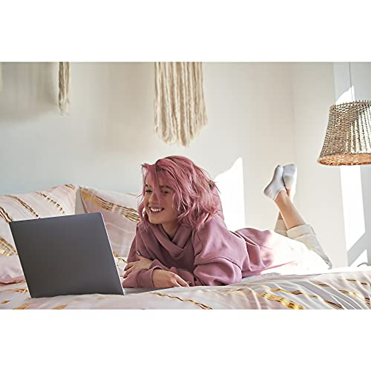 Comfort Spaces Nero Metallic Comforter Fun Print for Girls Bedroom Modern Bedding Set, All Season Cover, Matching Sham, Full/Queen(90"x90"), Abstract Marble Blush 4 Piece