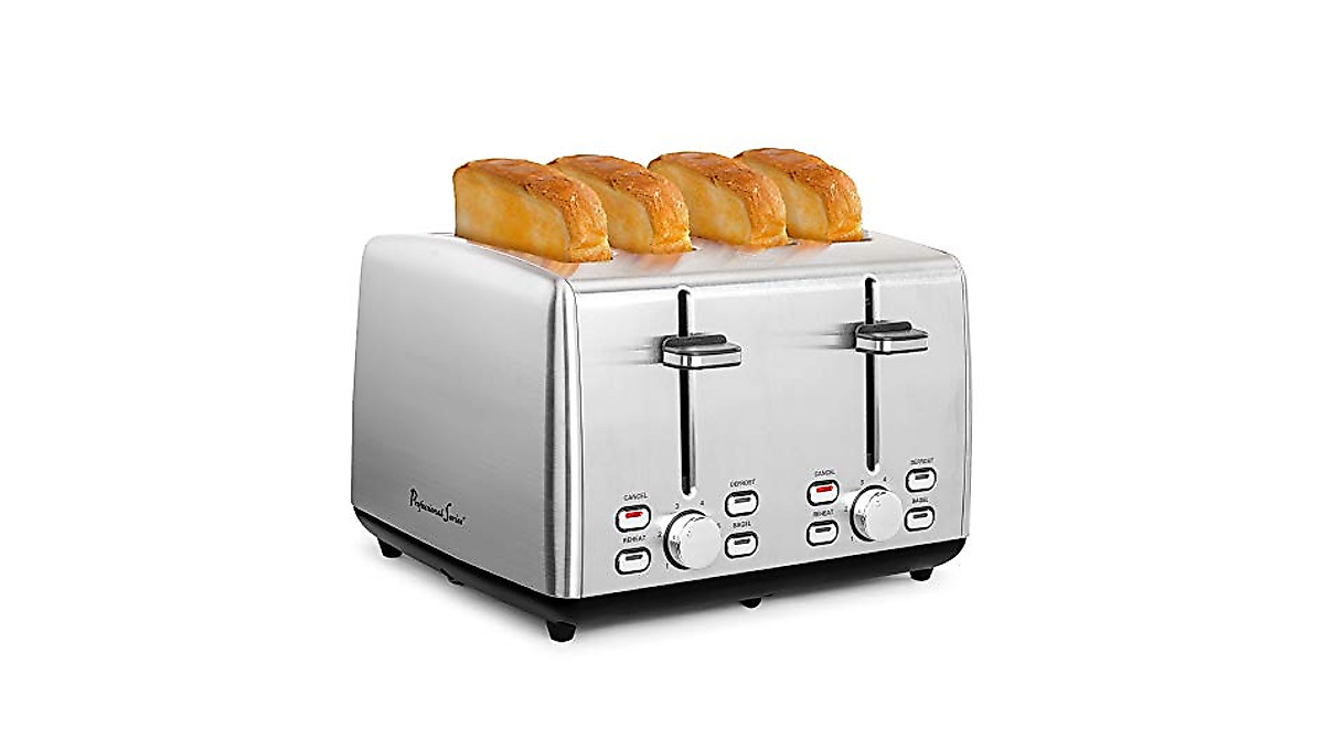 Professional Series 4-Slice Toaster | Stainless Steel, Wide Slots