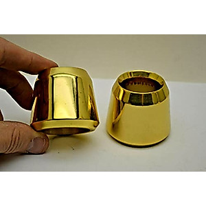 Pair of Solid Brass 1 1/2" Church Candle Followers