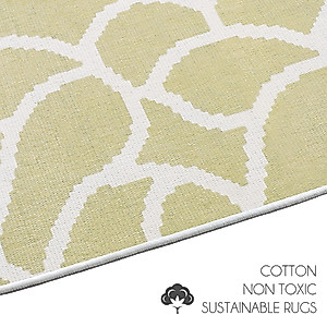 SUSSEXHOME Stone Collection 2 x 3 Foot Heavy Duty Low Pile Rug Runner - Ultra-Thin Non Slip Area Rug - Washable Cotton Indoor Rug for Front Door Foyer Rug for Entryway