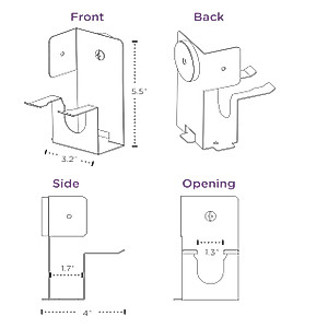 Carstens Barcode Scanner Mount, Magnetic Grip Barcode Scanner Holster, Steel, White