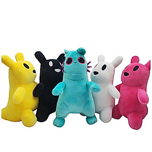 Generic Rain World Plush Toy, Cuddly Cartoon Anime Stuffed Animal Slugcat Plush Doll Character Pillow, Rain World SlugCat Plushies for Cartoon Fans Gift for Kids Fans Gift(5PCS)