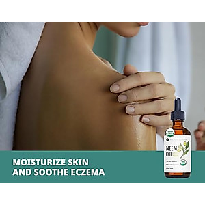 Kate Blanc Cosmetics Neem Oil for Skin, Hair & Face. Safe for Dog, Plants, Scalp & Hair Growth (4oz, Organic, Cold Pressed, Concentrate)