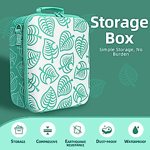 Portable Carrying Case for Nintendo Switch Console and Accessories-Protective Travel Case for Nintendo Switch Fits Complete Switch System Console, Dock, Controller, Joy-Con Grip & Accessories