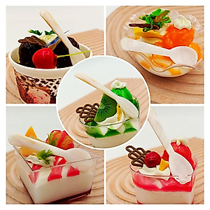 ZUDKSUY 20pcs Caviar Spoons Shell Spoons Mother of Pearl Spoons Mask Spoontea Spoons Dessert Spoons Suitable for Caviar, Jam, Ice Cream, Restaurant, Dessert