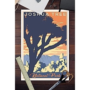 Lantern Press Joshua Tree National Park, California, Lithograph (12x18 Art Print, Travel Poster Wall Decor)