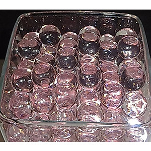 water beads Translucent Pink Lemonade water absorbing & expanding vase filler decorations Store & release to reduce watering for lucky bamboo plants & flowers, Fresh & silk florals