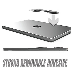 ICONIT Magnetic Laptop Mount, Slim Portable Magnetic Phone Holder Swivels 180 for Laptops and Monitors, Fits iPhone 14/13/12 Plus and Max, Gray