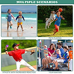 Wrist Balls on a String with Elastic String Return Ball Bulk Flashing Wristband Toys LED Birthday Party Favors for Birthday Halloween Christmas (24 Pieces)