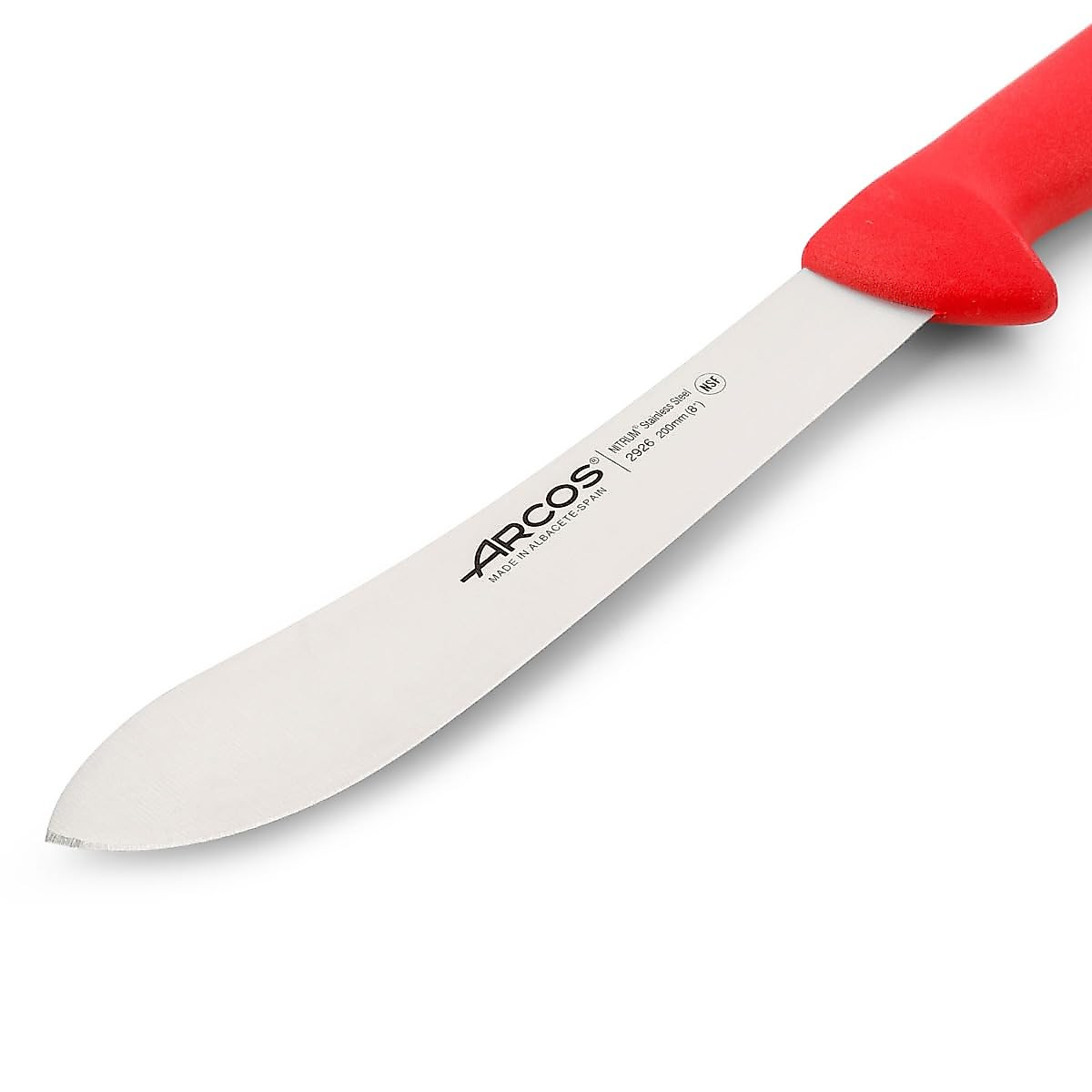 ARCOS Butcher Knife 8 Inch Stainless Steel. Professional Cooking Knife For Cutting Meat, Fish and Vegetables. Ergonomic Polyoxymethylene Handle and 200mm Blade. Series 2900. Color Blue