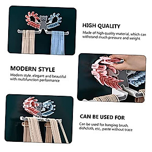 Cabilock 2pcs Hanger Storage Rack Wall Mount Towel Holder Towel Hangers Metal Organizer Shelf Wall Mounted Towel Bar Towel Rack Holder Toilet Towel Toilet Towel Stand Bath Towel Rack Porch