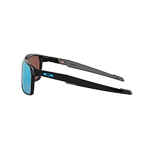 Oakley Men's Oo9460 Portal X Rectangular Sunglasses, Polished Black/Prizm Deep Water Polarized, 59 mm