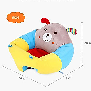 KAKIBLIN Baby Sofa Support Chair, Soft Plush Cartoon Animals Baby Sitting Chair Learning to Sit Cushion Seats for 6-16 Months Infants, Puppy